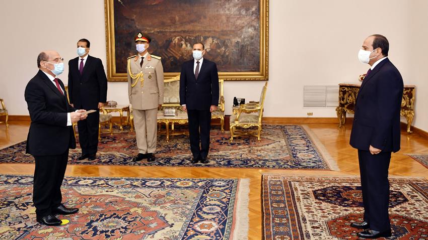 President El-Sisi Swears In New President of the Court of Cassation