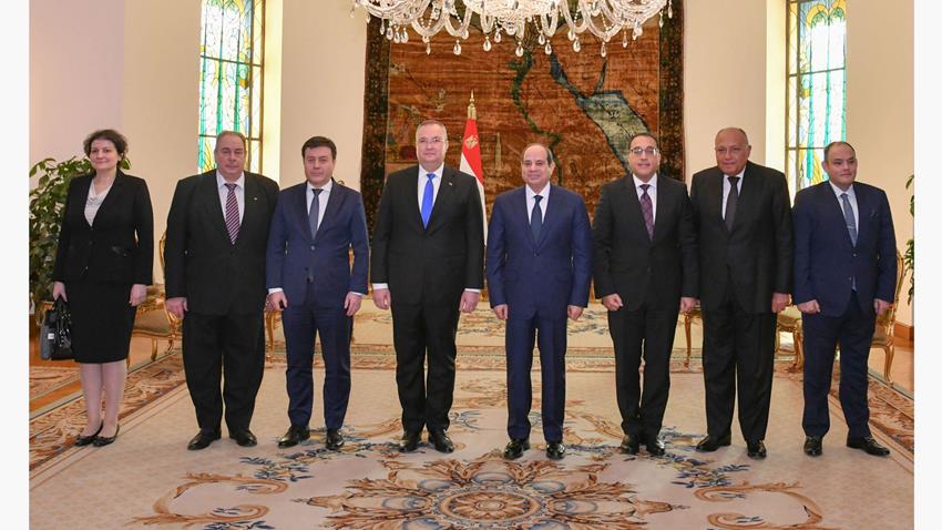 President El-Sisi Meets the Prime Minister of the Republic of Romania