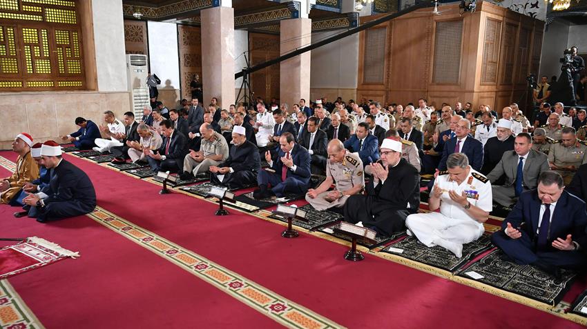 President El-Sisi Performs Eid Al Adha Prayer at Air Forces Mosque