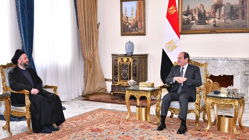 President El-Sisi Meets the Leader of Iraq's National Wisdom Movement