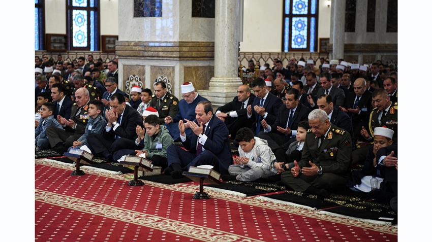 President El-Sisi Performs Eid Prayer, Joins Celebration with Martyrs ...