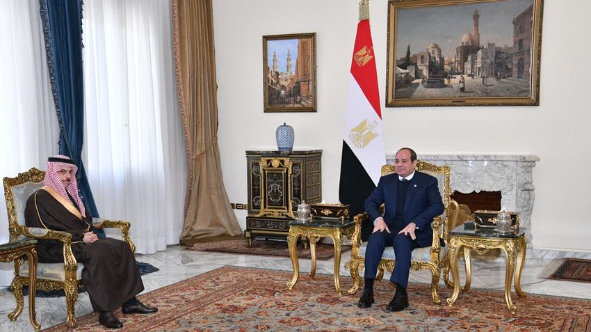 President El-Sisi Meets Saudi Minister of Foreign Affairs Prince Faisal ...